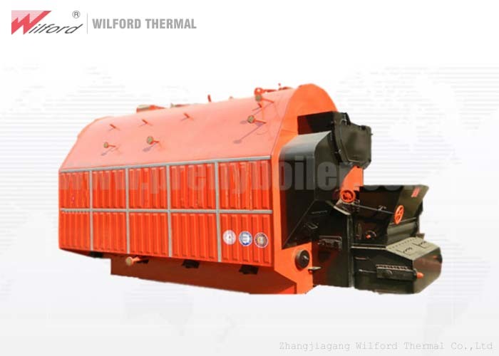 Large Automatic Steam Boiler Biomass Fired Built In Screw Thread Smoke Tube